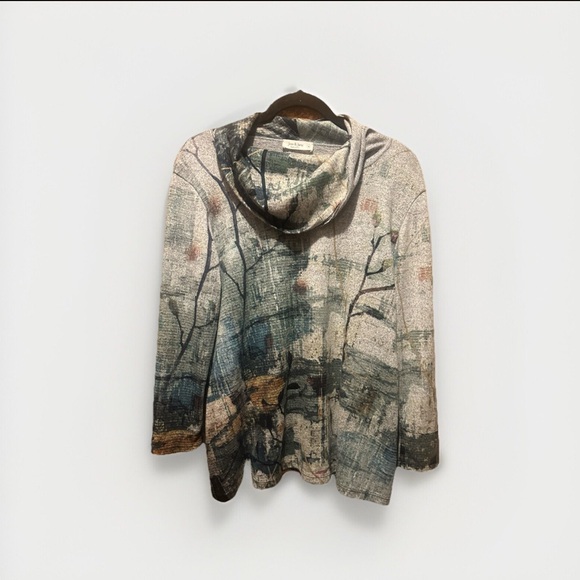 Jess & Jane | Sweaters | Jess Jane Womens Bluegreen Floral Lightweight ...
